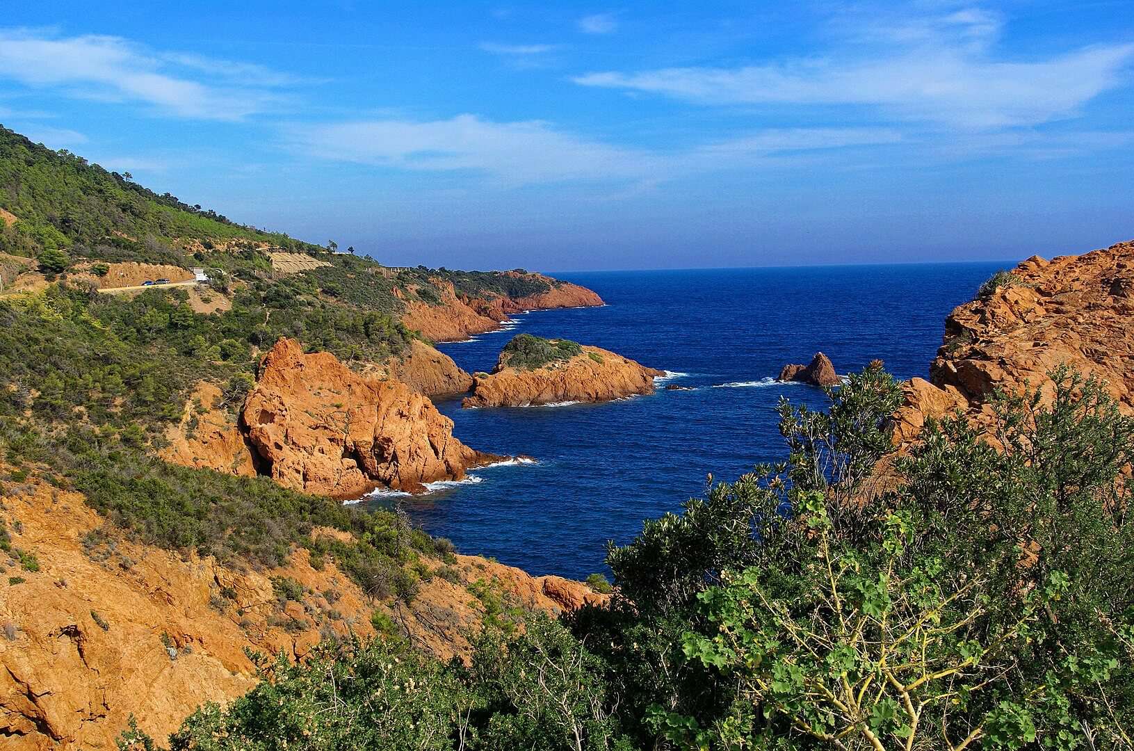 Corniche de l’Estérel or corniche d'Or, a dope road in France