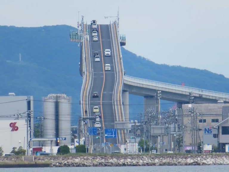 Eshima Ohashi Bridge, a must see on your Japan road trip.